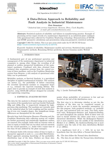 Pdf A Data Driven Approach To Reliability And Fault Analysis In
