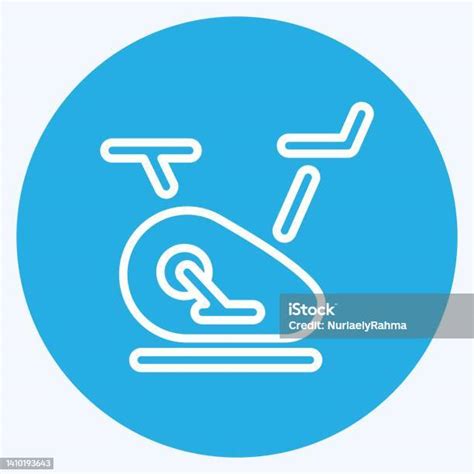 아이콘 운동 자전거 건강한 상징을 위해 적당한 파란 눈 스타일 편집 가능한 간단한 디자인 디자인 템플릿 벡터 간단한 그림 건강한 생활방식에 대한 스톡 벡터 아트 및 기타