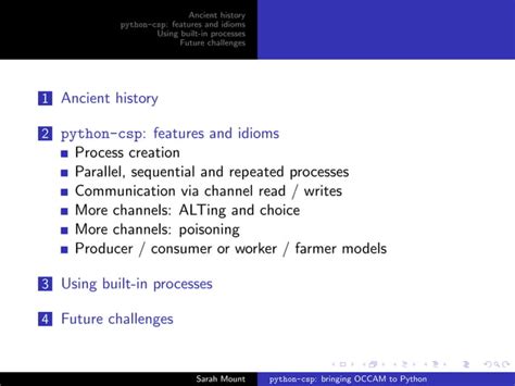 Python Csp Bringing Occam To Python Ppt