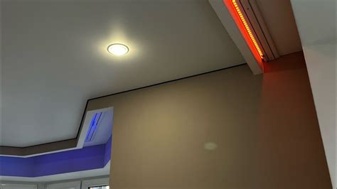 Led подсветка закарнизных ниш на объекте - YouTube