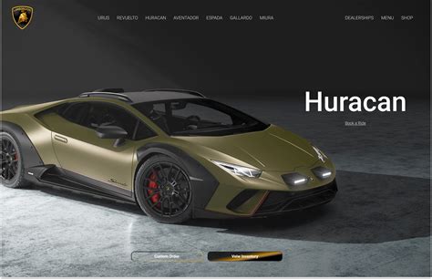 Lamborghini Landing Page Figma