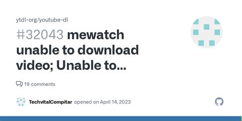 Mewatch Unable To Download Video Unable To Download Json Metadata