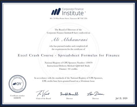 Self Learning Finance Excel Ali Alshamrani