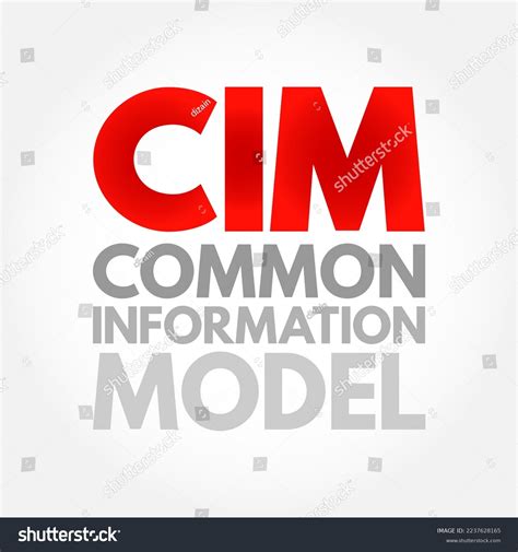 Cim Common Information Model Open Standard Stock Illustration