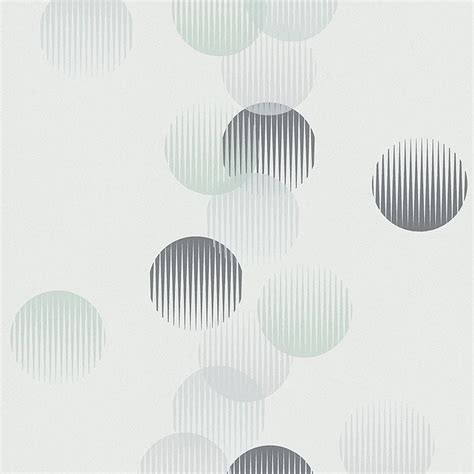 Тапет Иви зелени кръгове бяло