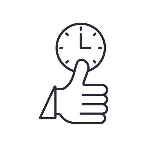 Punctuality Icon Editable Strokelinear Style Sign For Use Web Design