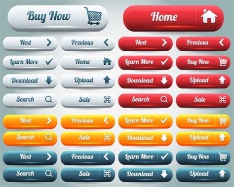Free Download Vector Web Buttons Free Vector Download Free Vector For Commercial Use