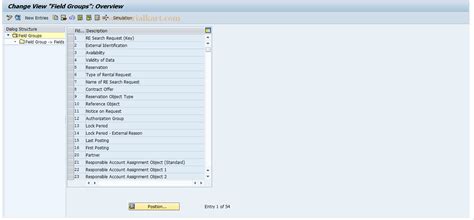 REOROO SAP Tcode OO Field Groups