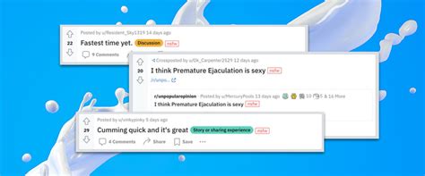 Premature Ejaculation Reddit The Place Where Premature Ejaculators Are