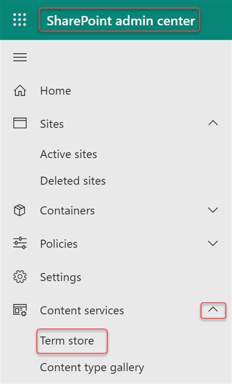 Term Store In Sharepoint