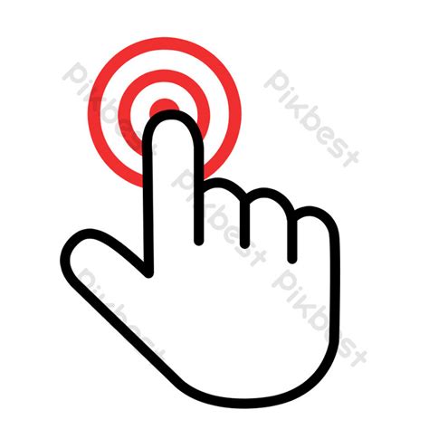 極簡點擊指南按鈕手勢圖案psd元素素材免費下載 Pikbest