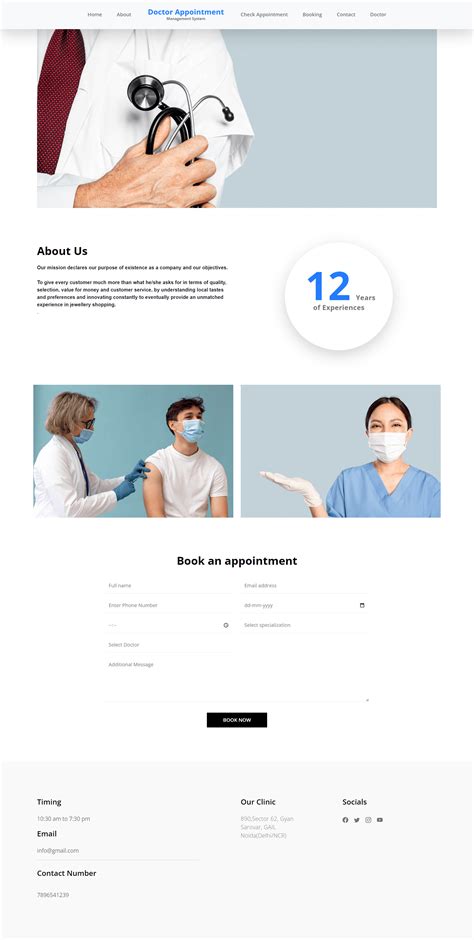 Doctor Appointment Management System Project In Php Doctor