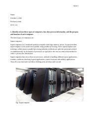 ITCC100 Midterm Paper Docx Name 1 Name October 2 2022 Professor Name ITCC 121 1 Identify At