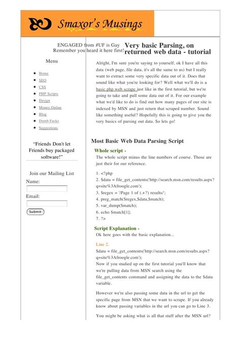 basic php web scraping script tutorial oooff pdf world wide web