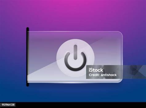 유리 투명 효과 전원 시작 버튼에 아이콘을 벡터 Ui 또는 애플 리 케이 션 심볼 디자인 검은색에 대한 스톡 벡터 아트 및 기타 이미지 검은색 그래픽 사용자 인터페이스