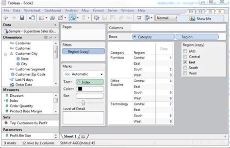 Index Table Calculations