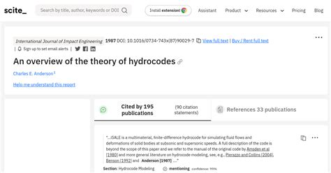 An Overview Of The Theory Of Hydrocodes Scite Report