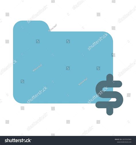 Finance Folder Icon Solid Color Stock Vector Royalty Free 2237357941