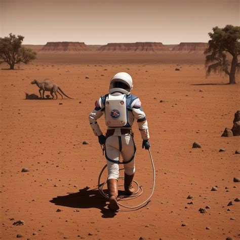 669980cowboy Rodeo On Mars With Space Suits And Trees An Flickr