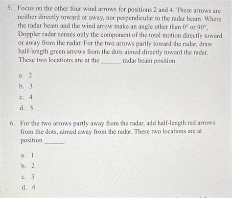 5 Focus On The Other Four Wind Arrows For Positions Chegg Com