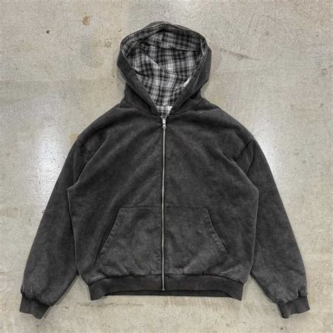 Custom Vintage Stone Washed Reversible Hoodies For Men