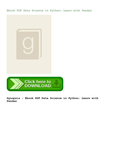 ebook pdf data science in python learn with pandas by muuyaresswa issuu