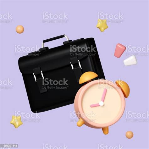 학교 가방과 알람 시계가 분리되어 있습니다 학교로 돌아 가기 교육 훈련 학습 개념 요소 아이콘입니다 3d 렌더링 그림 0명에 대한 스톡 사진 및 기타 이미지 Istock