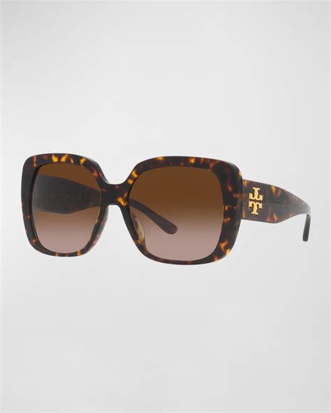 Tory Burch Square Acetate Sunglasses Gradient Neiman Marcus