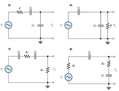Solved Rc Circuit Transfer Functions Derive The Transfer
