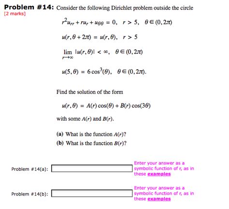 solved problem 14 consider the following dirichlet problem