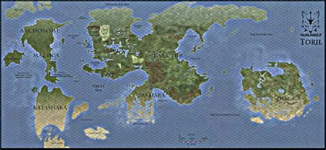 Toril World Map Dungeons And Dragons Pathfinder Png Download Etsy