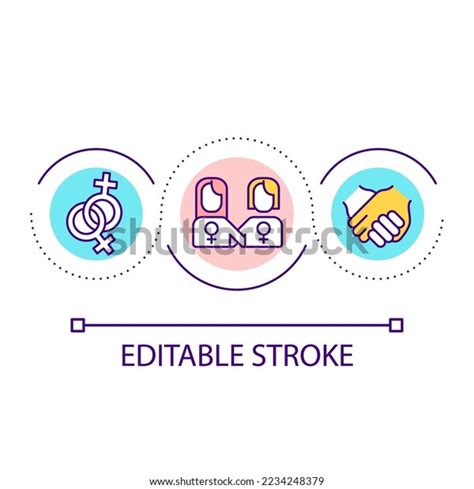 Female Same Sex Lovers Loop Concept Stock Vector Royalty Free Shutterstock