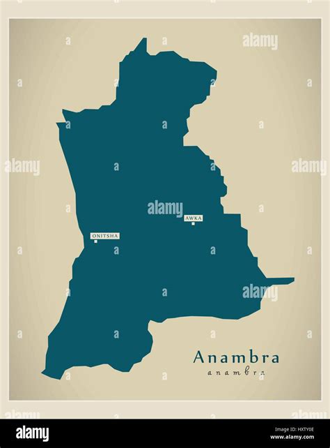 Modern Map Anambra Ng Stock Vector Image And Art Alamy