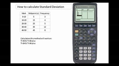 Standard Deviation Calculator Ti 84