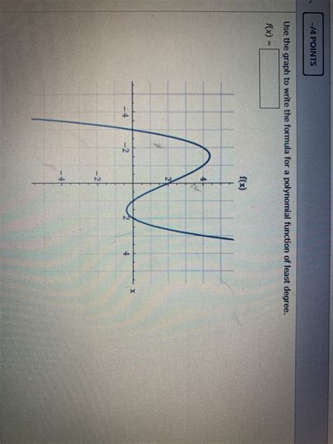 Solved Use The Graph To Write The Formula For A Polynomial