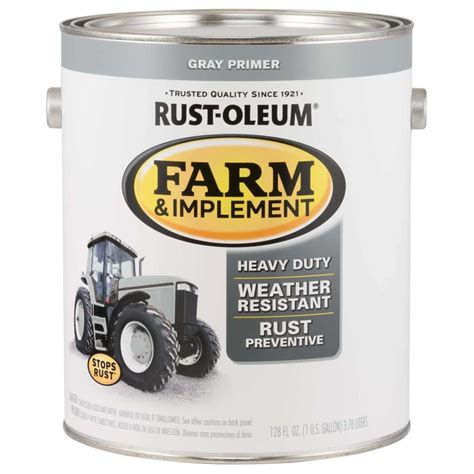 Rust Oleum 1 Gal Farm Implement Gray Primer 280169 Shop Hardware Tools For Work And Home