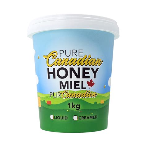 Pure Canadian Honey Tub Plastic 1 Kg In Canada Dancing Bee Equipment