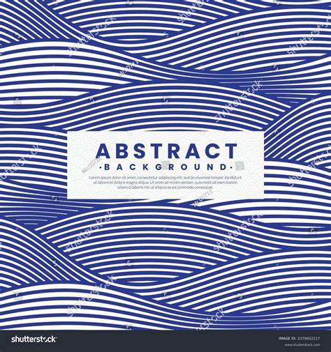 Abstract Blue Water Wave Line Pattern Stock Vector Royalty Free 2379602217 Shutterstock