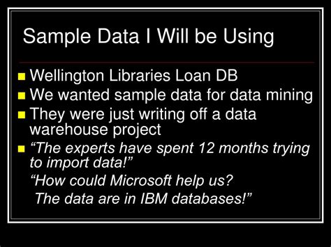 PPT Data Mining In SQL Server 2000 And Yukon PowerPoint Presentation