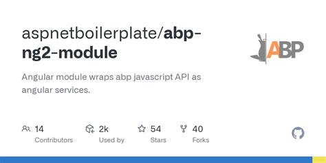 Github Aspnetboilerplateabp Ng2 Module Angular Module Wraps Abp Javascript Api As Angular