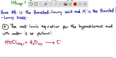 Solved Write The Balanced Net Ionic Equation For The Reaction That