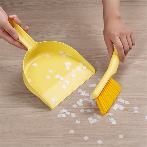 Pepprig Dust Pan And Brush Yellow Ikea
