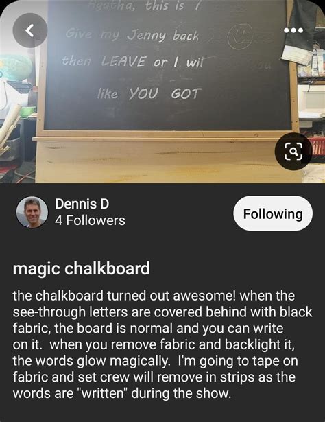 Any Ideas On How This Guy Made This Matilda Chalkboard Rtechtheatre