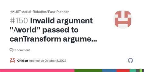 Invalid Argument World Passed To Cantransform Argument Source Frame In Tf Frame Ids Cannot