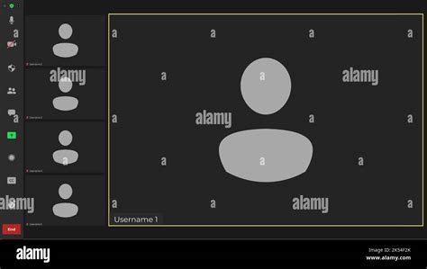 Template Video Conference User Interface Video Calls Window Overlay Video Conferencing Window