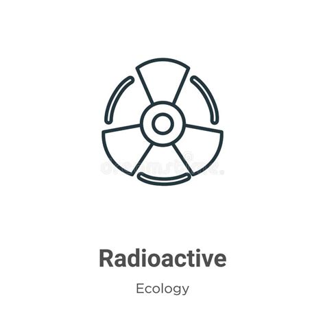 Radioactive Outline Vector Icon Thin Line Black Radioactive Icon Flat
