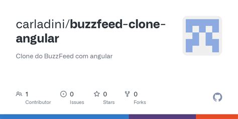 Github Carladinibuzzfeed Clone Angular Clone Do Buzzfeed Com Angular