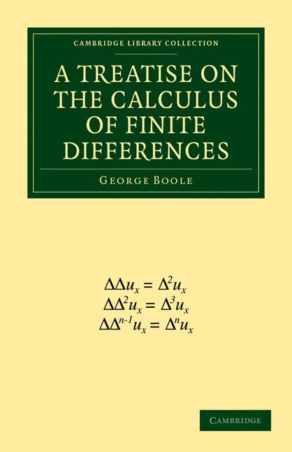 Boole A Treatise On The Calculus Of Finite Differences Xenotheka