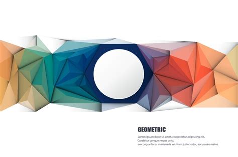 Triangle 3d Polygonal Art Style Future Geometric Vector Image