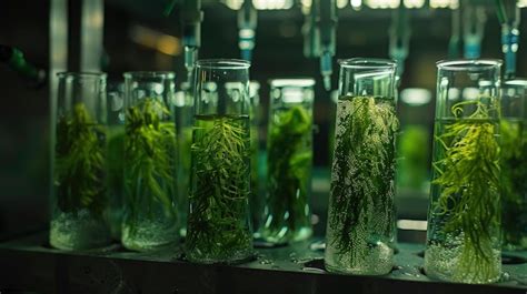 Premium Photo Bioplastic Production From Algae In A Laboratory